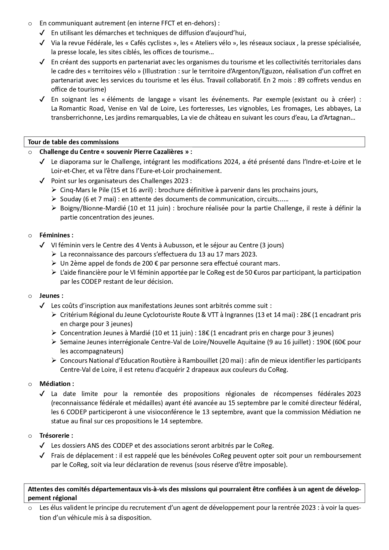 Compte-rendu de la réunion du comité directeur du 26 février 2023 ...