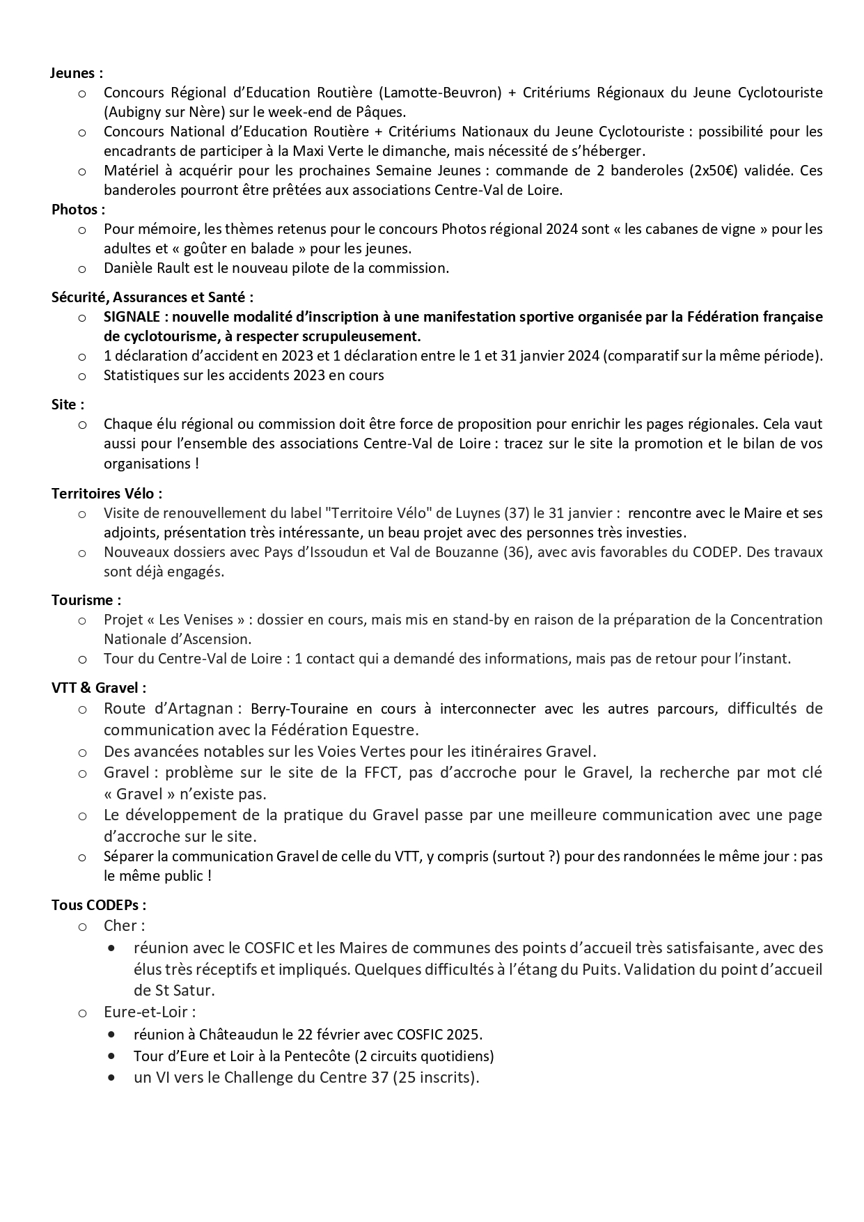 Compte rendu de la réunion CoReg du Comité Directeur du 2 février 2024 ...